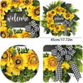 TINGXIN Sunflower Wreath with Welcome Sign Front Door for Front Door ...