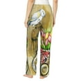 Bixox Women's Watercolor Canary Bird Patterned Pajama Pants Loungewear ...