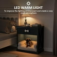 CozyHome LED Nightstand, Multi-Functional Night Stand with Drawer and ...