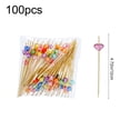 Dianli 100Pc Valentine's Day Heart-Shaped Bamboo Fruit Picks Disposable ...