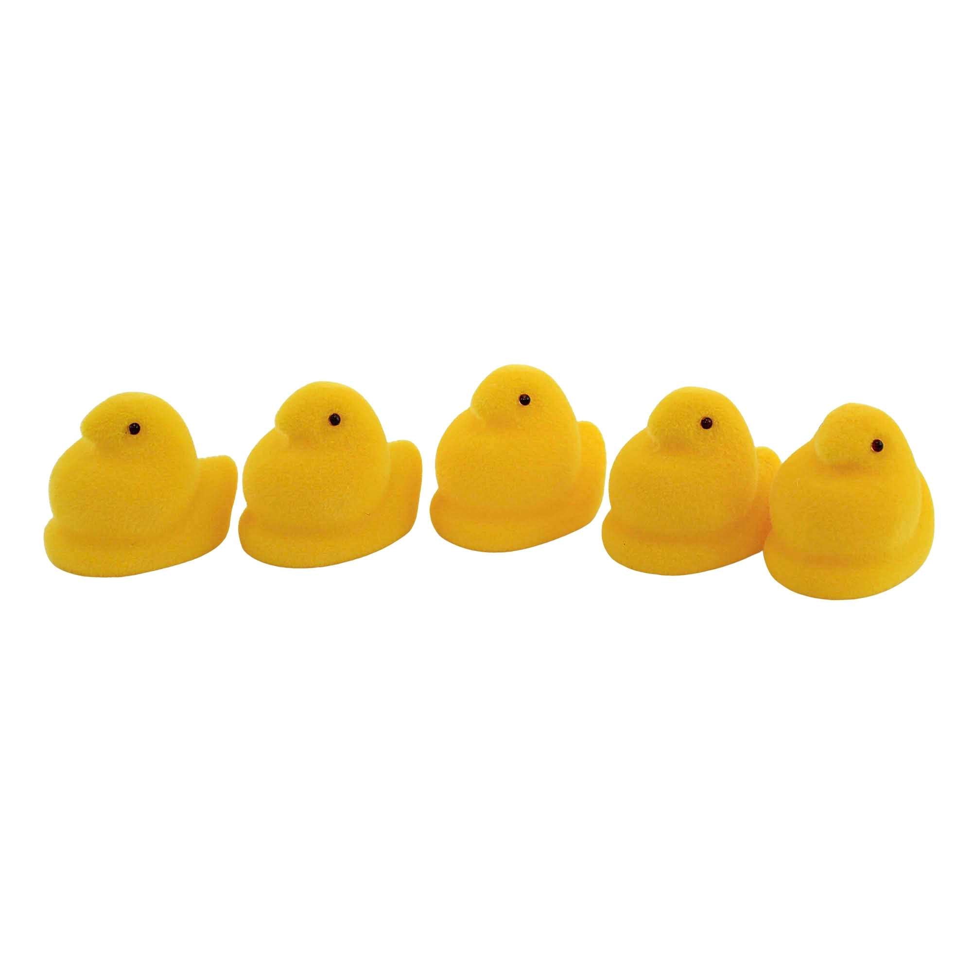 Easter Boxed Flocked Peeps Set/5 Plastic Licensed Decorate Basket ...