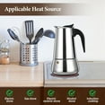 AHGLOP-9 Cup Stainless Steel Moka Pot Stovetop Espresso Maker | Italian ...