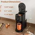 WAA 2 in 1 Single Serve Coffee Maker,Cup/Ground Coffee, 6-14 Oz, 40oz ...