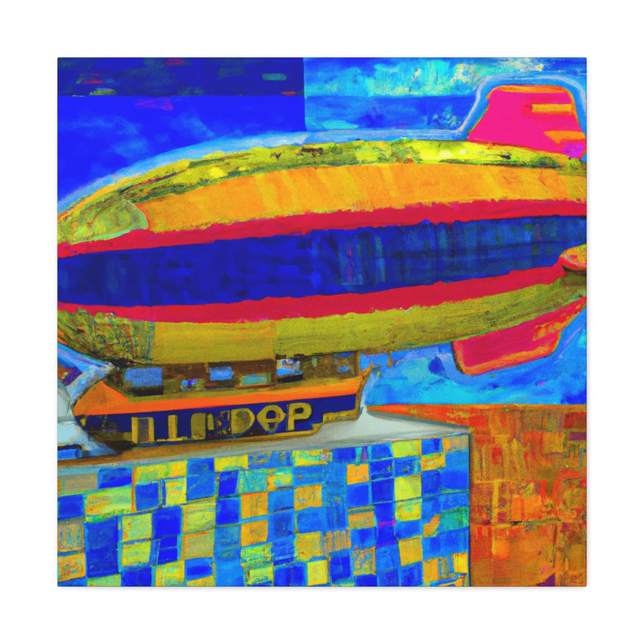 Blimp in Pop Art - Canvas - Walmart.com