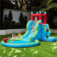 Yaheetech Inflatable Water Slide with Climbing Wall, Cyan - Walmart.com