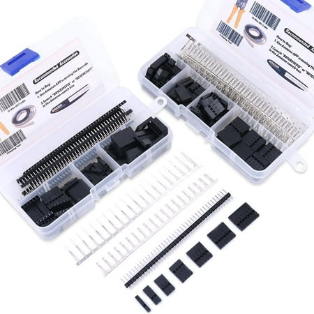 Hilitchi 345 Pcs 40 Pin 2.54mm Pitch Single Row Pin Headers Connector ...