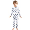 Pajama Whale Heart Cute Comfortable Cotton Two-piece Pajama Set ...