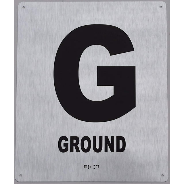 Ground Floor Sign- Floor Number Sign- Tactile Touch Braille Sign ...
