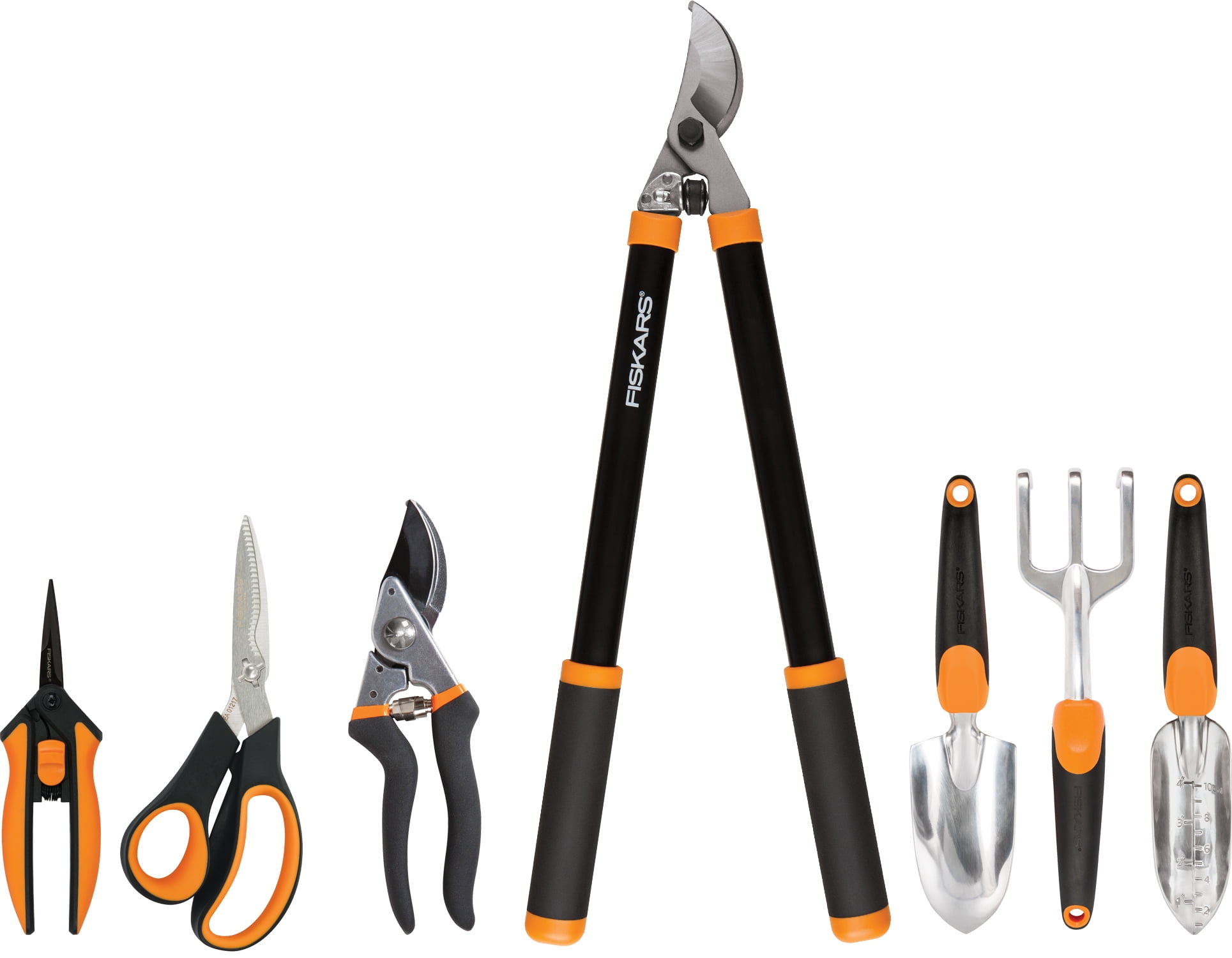 Fiskars Garden Tool Essentials Set with Steel Blades, 7 Piece Bundle ... Fiskars Garden Tool Essentials Set with Steel Blades, 7 Piece Bundle ...