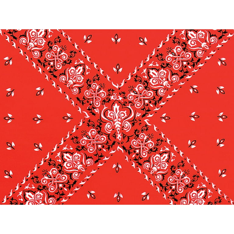 Red Bandana Pattern Folded