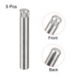 6x40mm 304 Stainless Steel Dowel Pins, 5 Pack Knurled Head Flat End ...