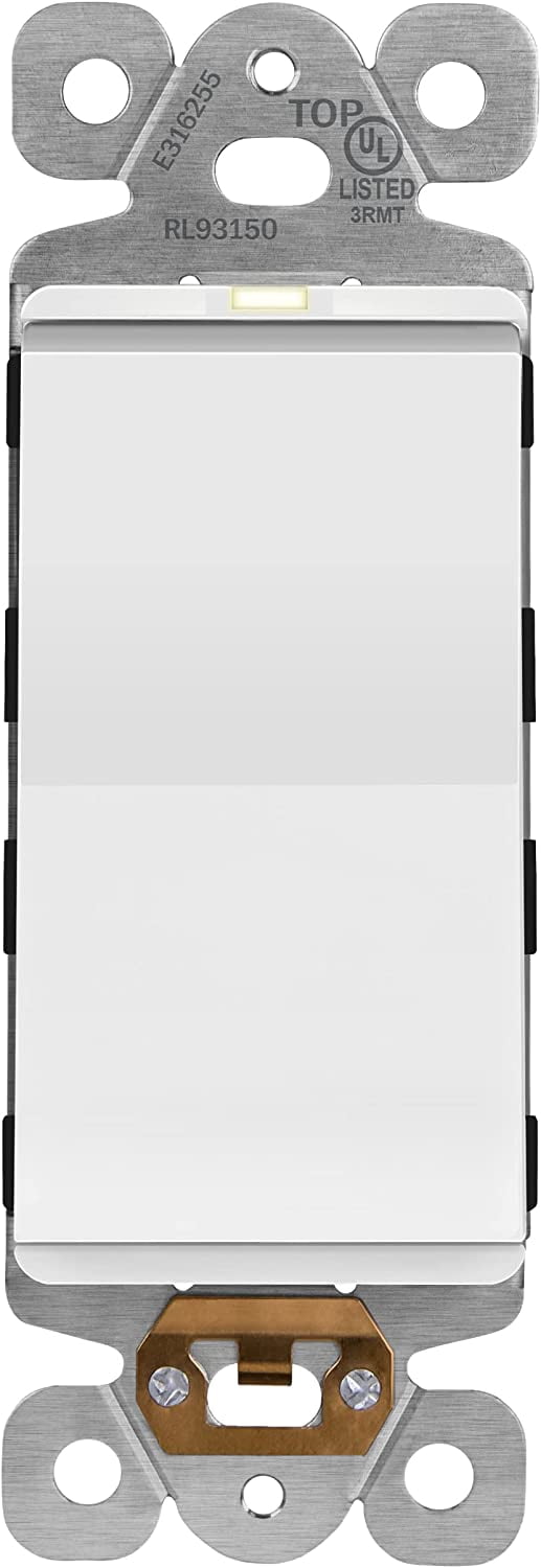 ENERLITES Reve Collection Lighted Decorator Paddle Switch, Matte Finish ...