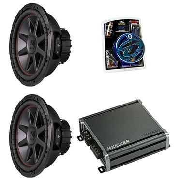 "Kicker Comp C12 Car Audio Triple 12"" Subwoofer Powered 1800 Watt Sub ...