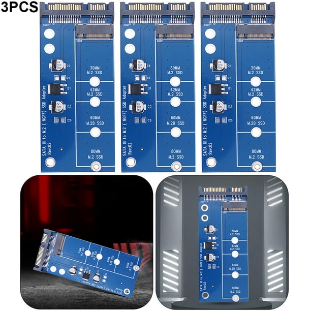 Convertidor M.2 B Key M2 SATA Riser para 2230-2280 M.2 SATA SSD (azul ...
