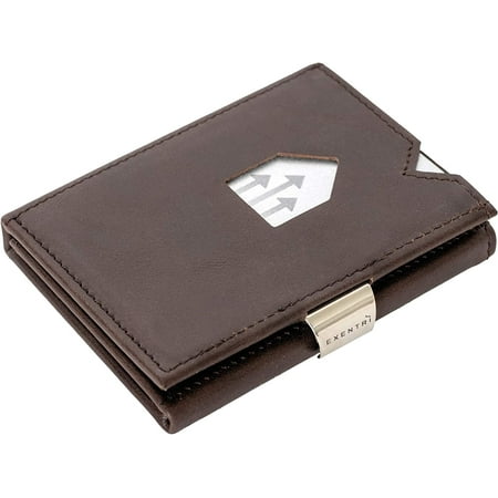 Leather Trifold Wallet - RFID Blocking w/Stainless Steel Locking Clip ...