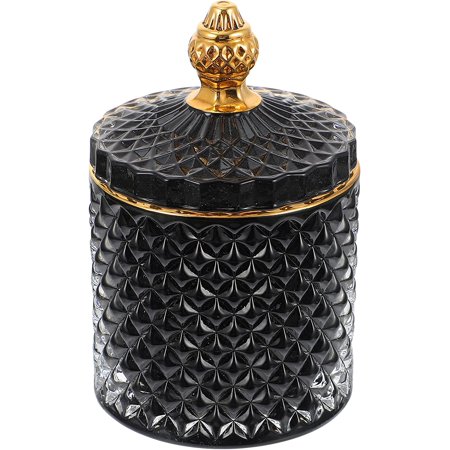 Surrme Glass Cookie Candy Jar Glass Apothecary Jars Cotton Ball Swab ...