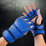 Half Finger Boxing Gloves, Open Palms Mitts for Adults Punching Heavy ...