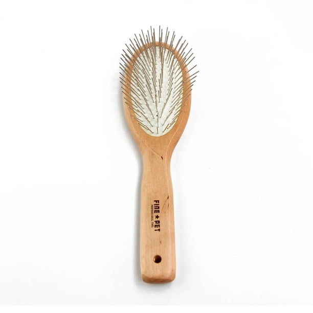 Professional Oval Wood Brush with 25mm Steel Pins for Grooming Dogs and ...