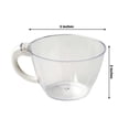 Efavormart 25-Pack Clear Plastic Coffee Cups with Handles 6oz - Hard ...