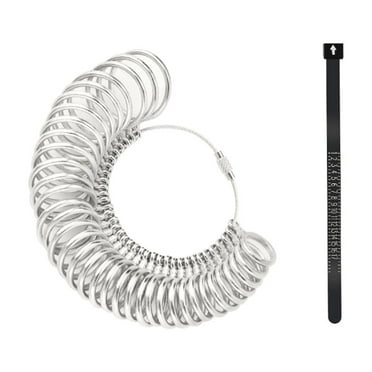 Professional Ring Sizer Gauge & Mandrel Kit – Metal Finger Measuring ...