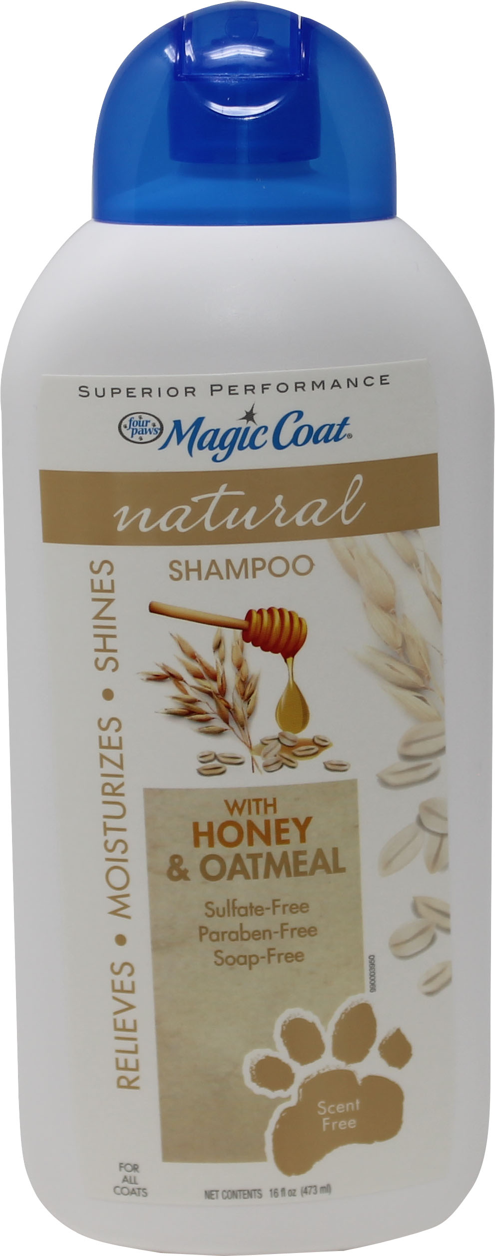 Four Paws Magic Coat Natural Dog Shampoo, Honey & Oatmeal, 16 ounces ...