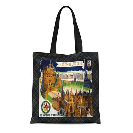 HATIART Canvas Tote Bag Celtic X Vintage Travel Designs Scotland ...