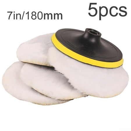 White Polishing Pads Wool 7 Inch 8500 RPM Buffing Cleaning Tools ...