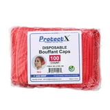 ProtectX 100 Pack Red Disposable Hair Nets, Elastic Head Cover ...