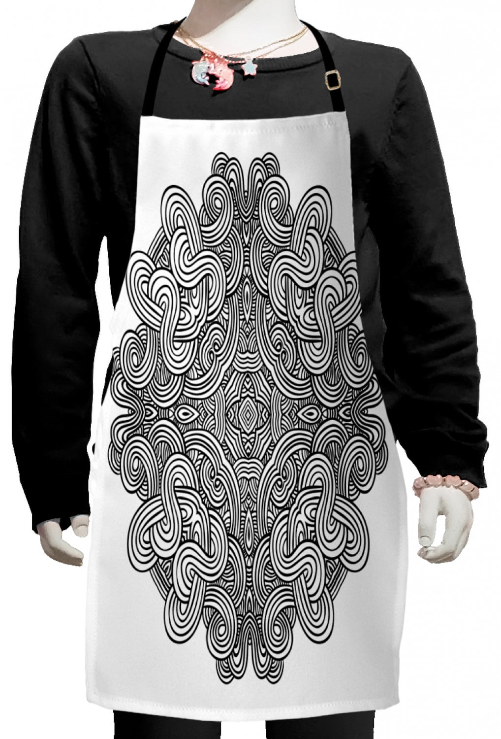 Celtic Kids Apron, Circular Macro Celtic Knot with Twisted Spirals and ...