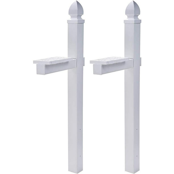 Gibraltar Mailboxes Whitley 4x4 Rust-Proof Plastic White, Cross-Arm ...