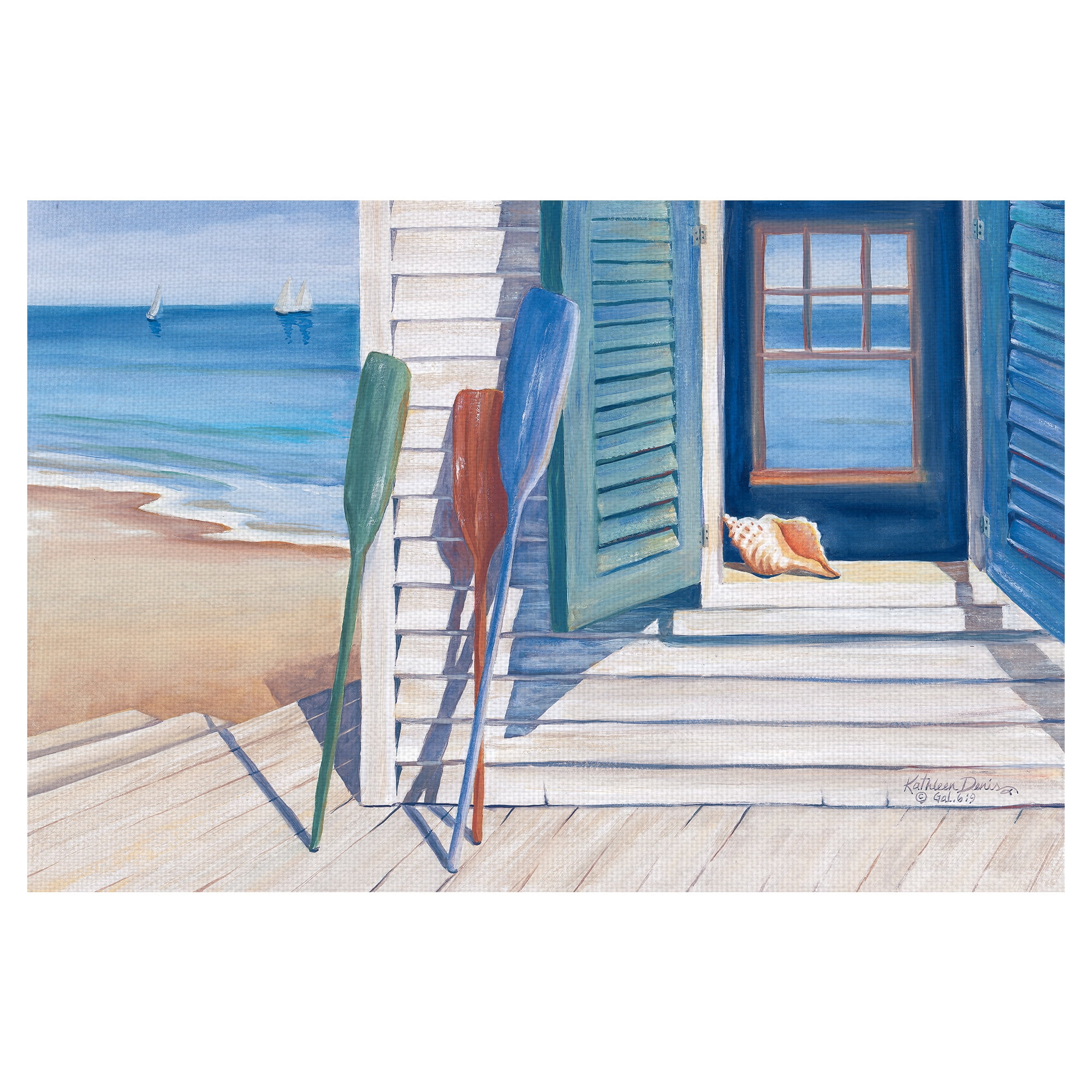 Masterpiece Art Gallery Seashore Beach House By Kathleen Denis Canvas ...