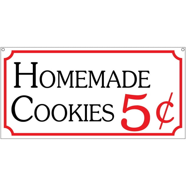 Homemade Cookies- 6x12 Aluminum Bakery Kitchen Food sign - Walmart.com ...