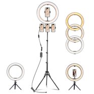 Bower 16-inch LED Ring Light Kit; RGB, White Modes, Effects, USB Remote ...
