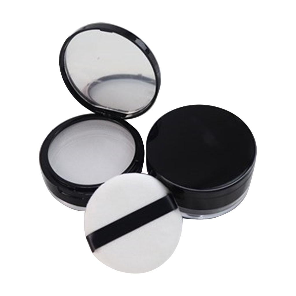 Loose Box Container Puff Case Makeup Cosmetic Jar & Mirror - Walmart.com