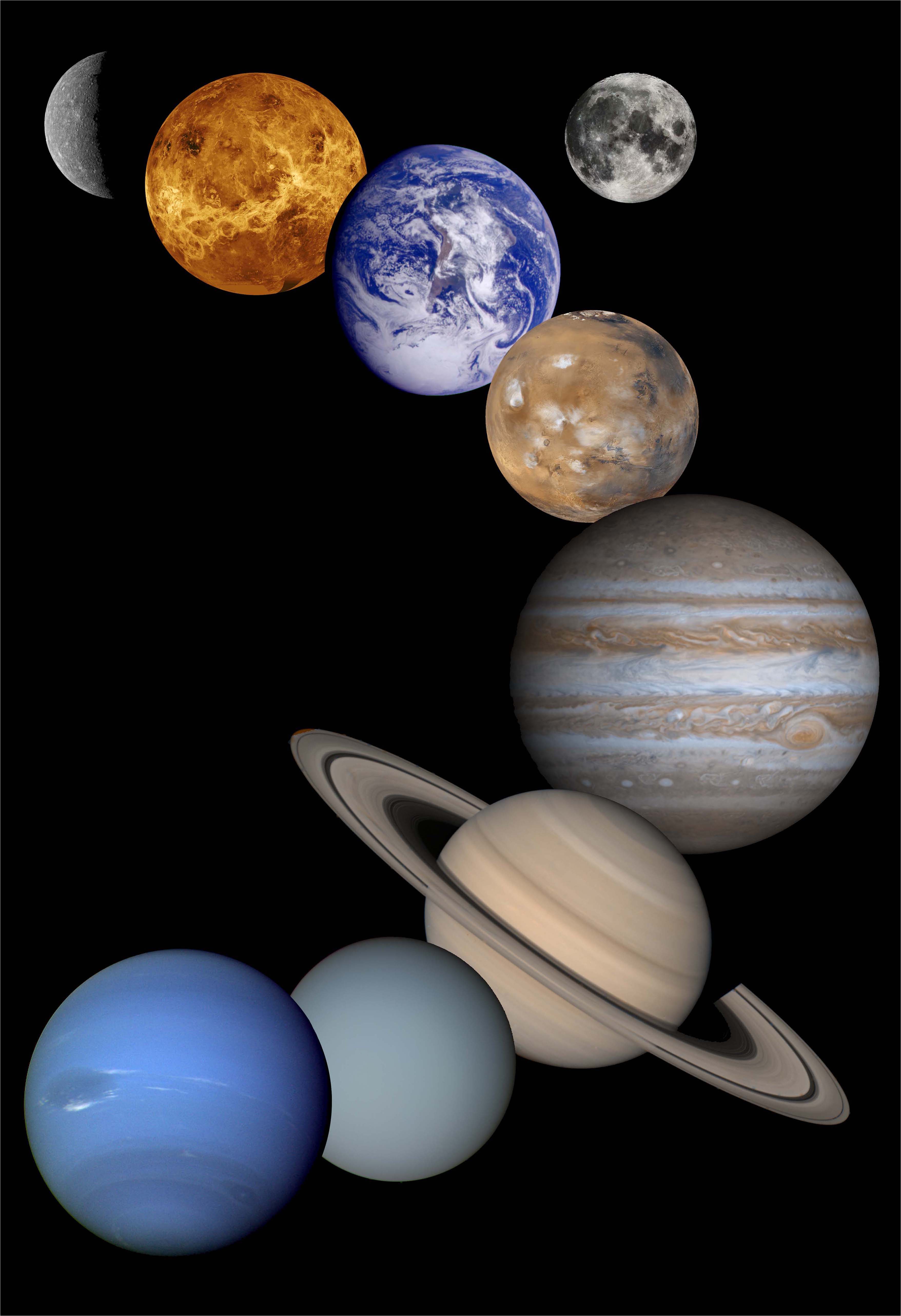 NASA Planets Portrait Hi Gloss Poster Fine Art Print - Walmart.com