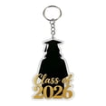 Class of 2026 Graduation Keychain Acrylic Cap & Gown Keepsake Gift ...