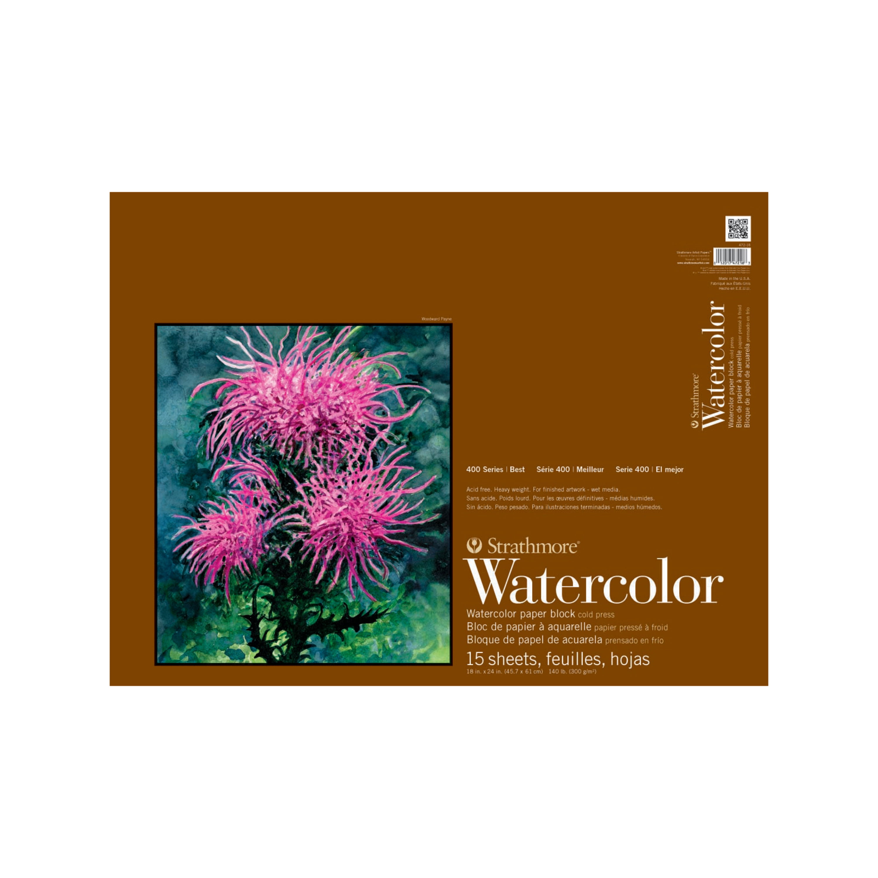 Strathmore Watercolor Paper Block, 400 Series, 18" x 24" - Walmart.com