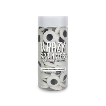 Wilton Large Edible Black and White Candy Eyeball Sprinkles, 1 oz ...