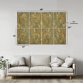 8 Pack Art Acoustic Panels Sound Absorbing Vintage Damask Gold ...