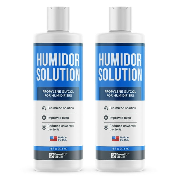 Essential Values Humidor Solution, (2 Pack) 16oz Propylene Glycol For ...