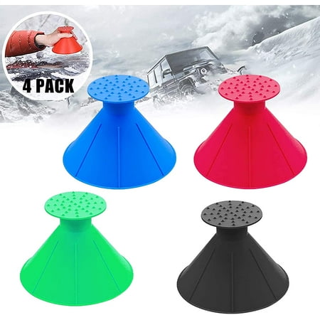 Ice Scraper - 4 Pack Round Magic Ice Scraper for Car, Magical Round ...