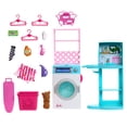 Barbie World Spinning Washer & Dryer Toy Playset with Laundry ...