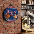 4th of July Round Metal Signs for Outside Sunglasses Chickens Tin Signs ...