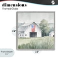 Stupell Industries Home USA Flag Barn Gray Framed Giclee Art, design by ...