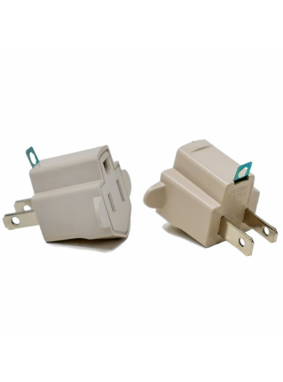 2 Prong to 3 Prong Adapters in Plug Adapters - Walmart.com