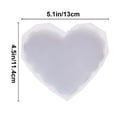 4pcs Heart Coaster Resin Molds - Diamond Edge Heart Coaster Molds for ...