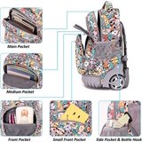 Tilami Rolling Backpack 16 Inch School College Travel Carry-on Backpack ...