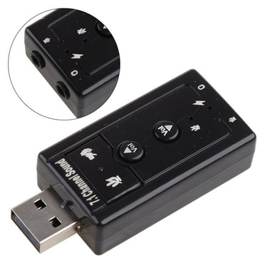 AOKID USB External 7.1 Channel Sound Card 3.5mm Jack Microphone Audio Adapter for PC,External ...