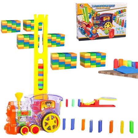 Wellin 260 pcs Blocks Domino Train Toy with Springboard Set HHHC Pack ...