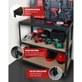 Prostormer 31.5 inch Steel Workbench with Pegboard, Multipurpose Tool ...